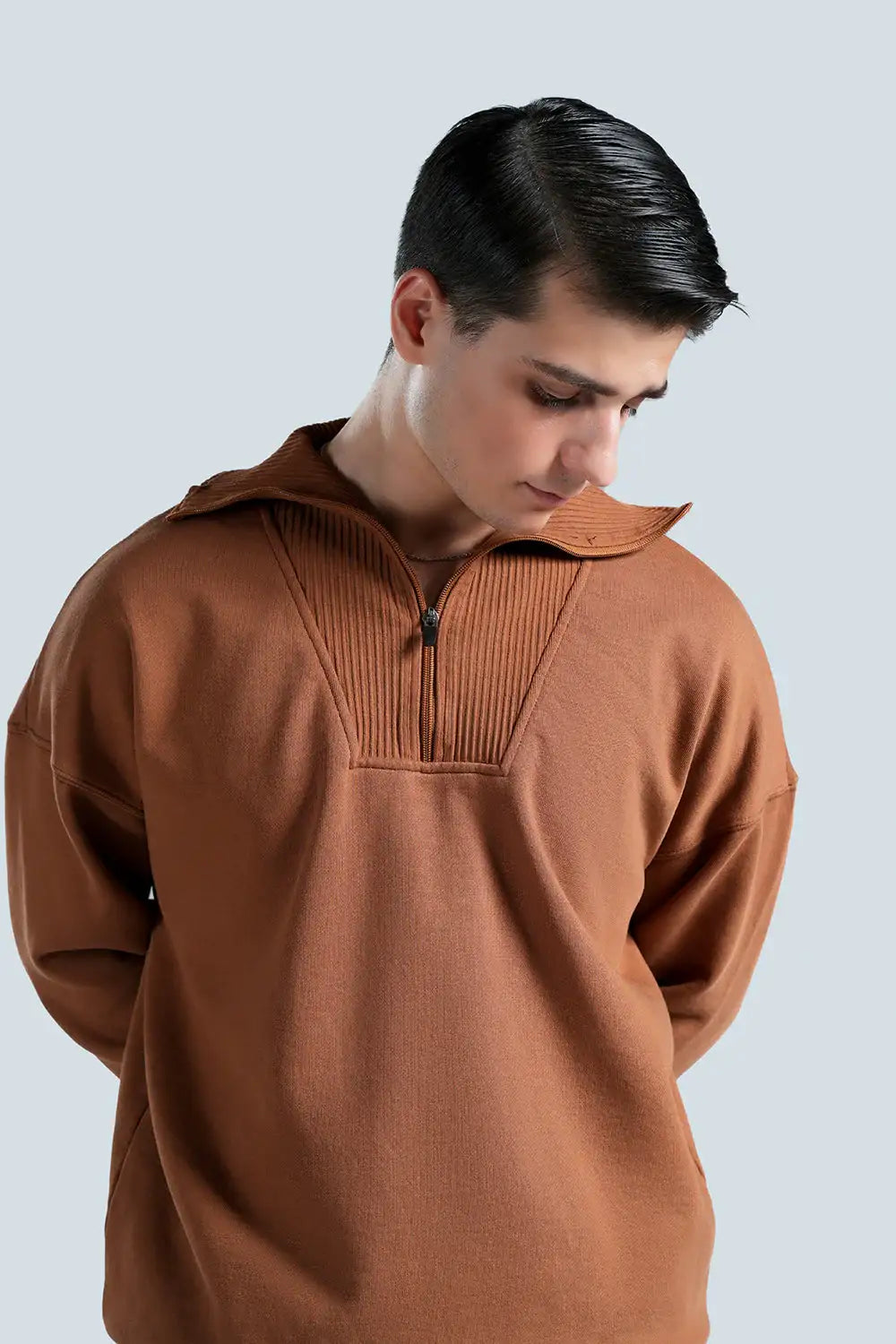 Rib Mode Half Zipper – Mmall